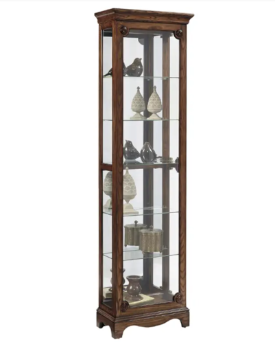 Classic tall oak curio – Wilson Furniture Oshawa